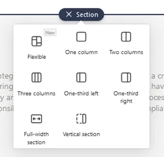 Flexible sections in SharePoint